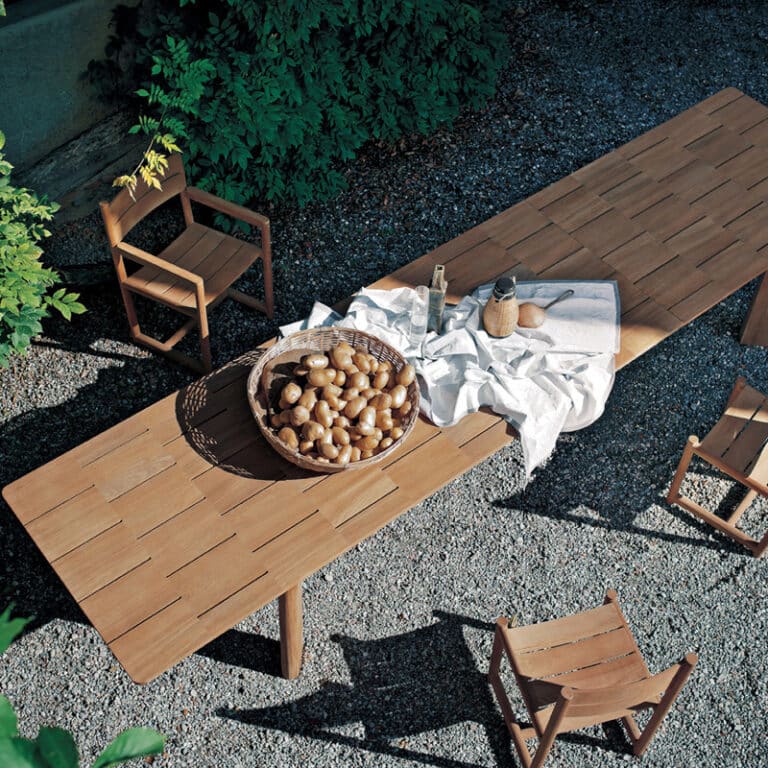 Table à allonge en teck Roda Brick – Saisons