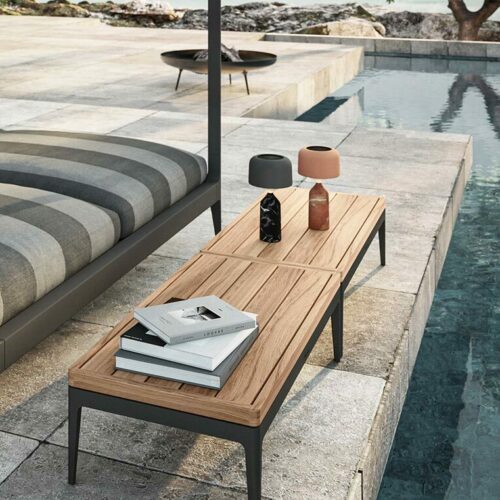 Cabana table basse rectangulaire Gloster Grid – Saisons